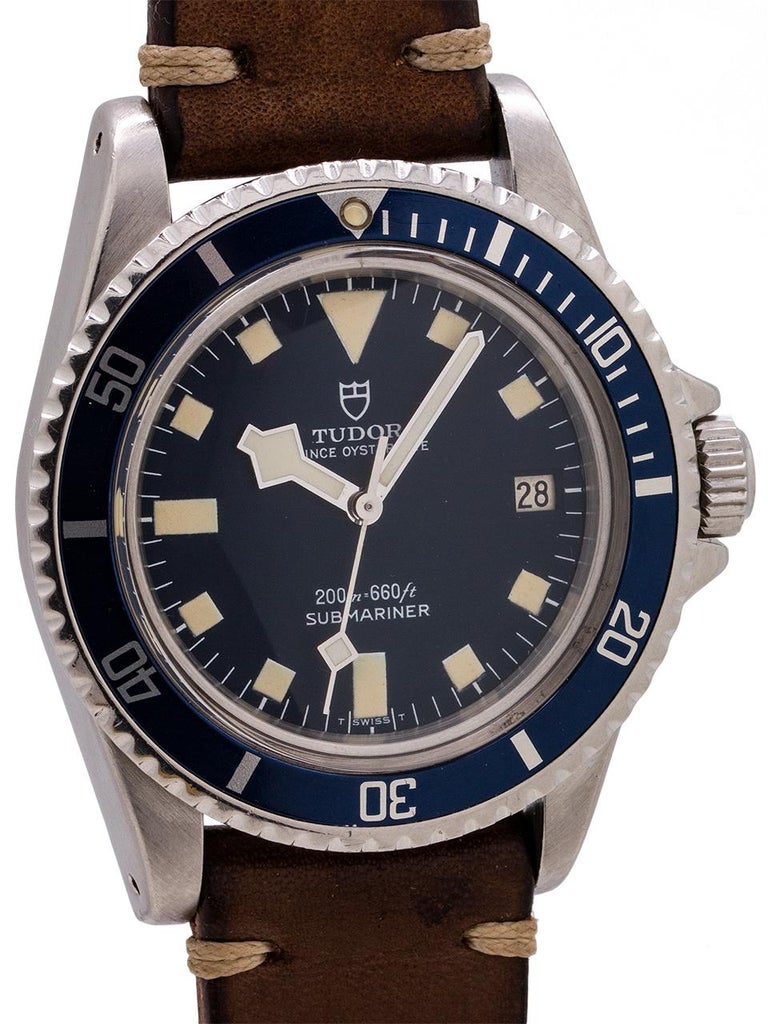 Tudor Blue “Snowflake” Submariner with Date Ref# 94110, circa 1978 For ...