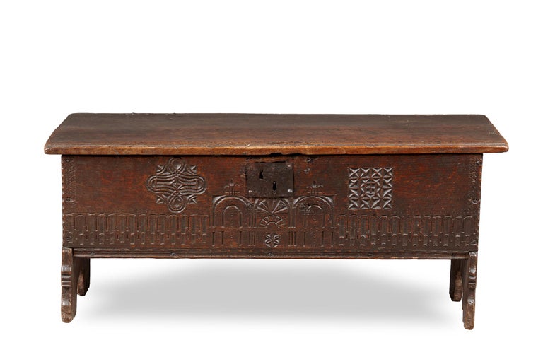Tudor, Elizabethan Boarded Oak Chest, English, circa 1540-1560 at 1stDibs