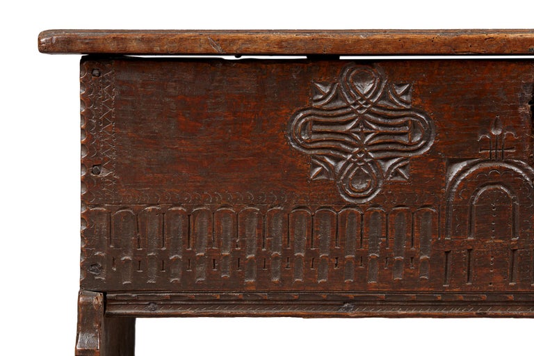 Tudor, Elizabethan Boarded Oak Chest, English, circa 1540-1560 at 1stDibs