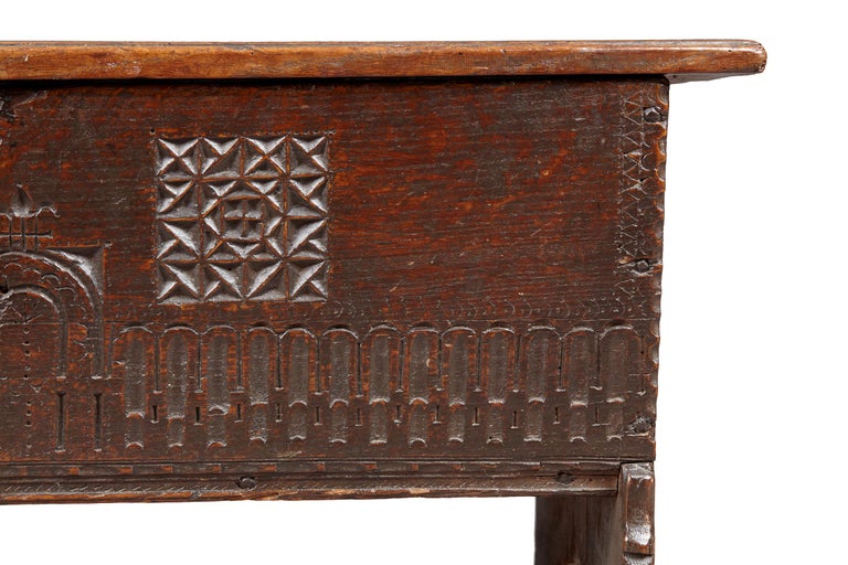 Tudor, Elizabethan Boarded Oak Chest, English, circa 1540-1560 at 1stDibs