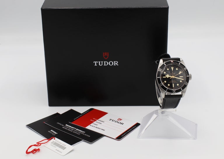 Tudor Heritage Black Bay Automatic Steel Watch Box and Papers at 1stDibs
