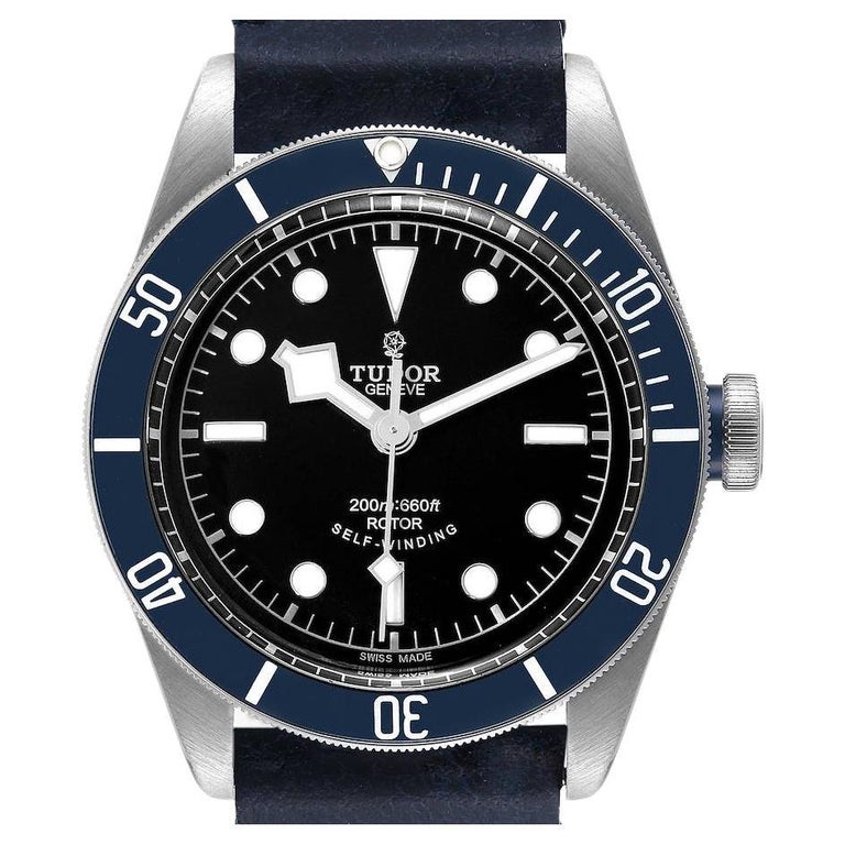 Tudor Heritage Black Bay Blue Bezel Steel Watch 79220B Box Card For ...
