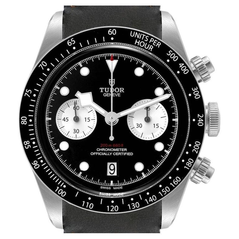 Tudor Heritage Black Bay Chronograph Reverse Panda Dial Watch 79360 Box ...