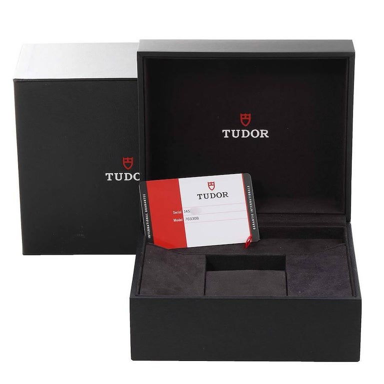Tudor Heritage Chrono Blue Stainless Steel Mens Watch 70330 Box Card ...