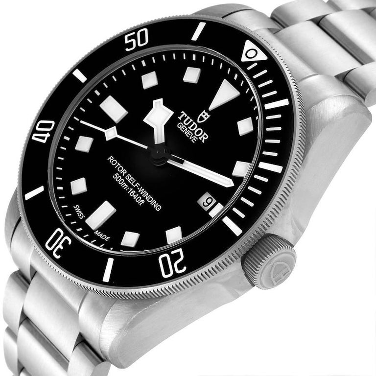 Tudor Pelagos Titanium Steel Black Dial Mens Watch 25500TN at 1stDibs