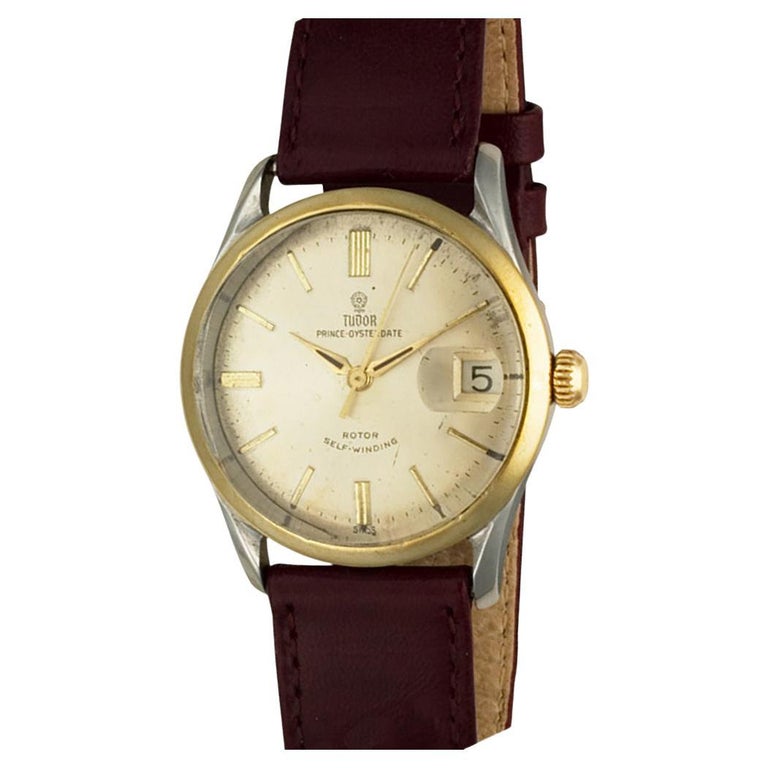 Tudor Prince Watch, Stainless Steel, 18k Yellow Gold Two Piece Buckle ...