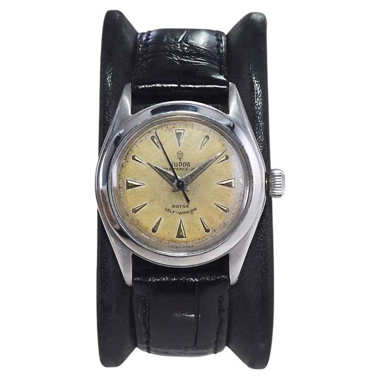 Tudor Stainless Steel Automatic with Original Dial and Hands circa 1950 ...