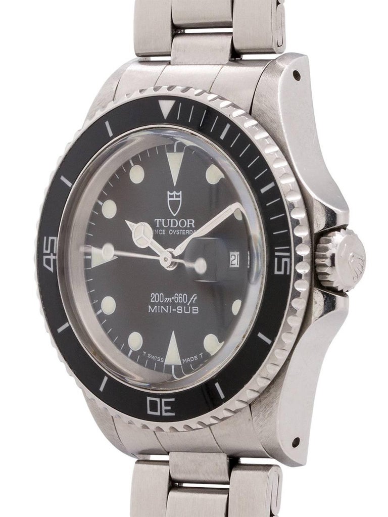Tudor Stainless Steel Mini-Sub self winding wristwatch Ref 73090, circa ...