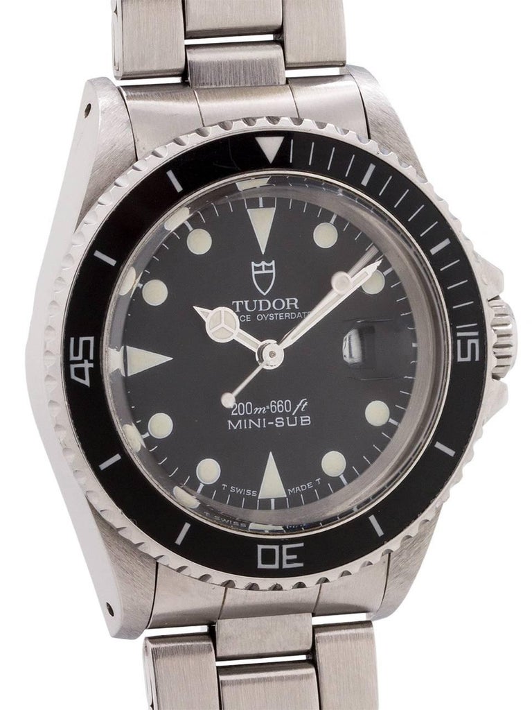 Tudor Stainless Steel Mini-Sub self winding wristwatch Ref 73090, circa ...