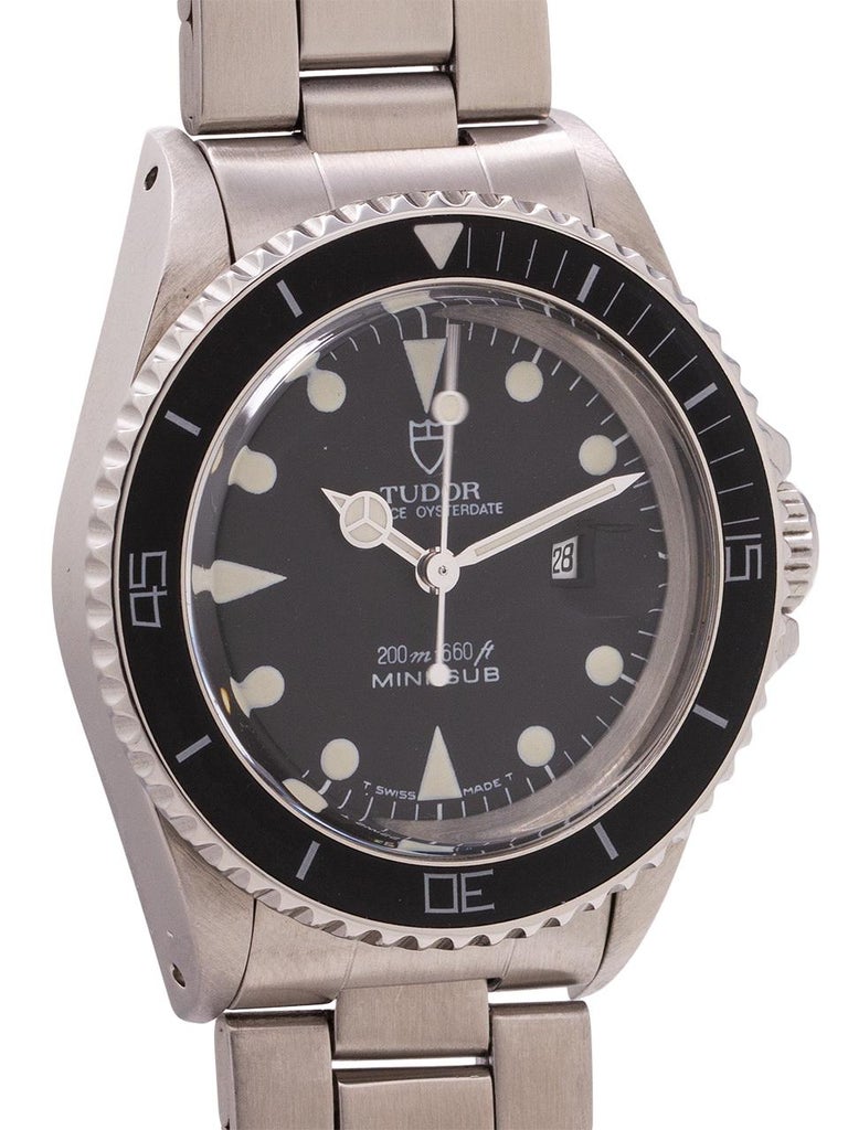 Tudor Stainless Steel Mini-Sub self winding Wristwatch Ref 73090, circa ...