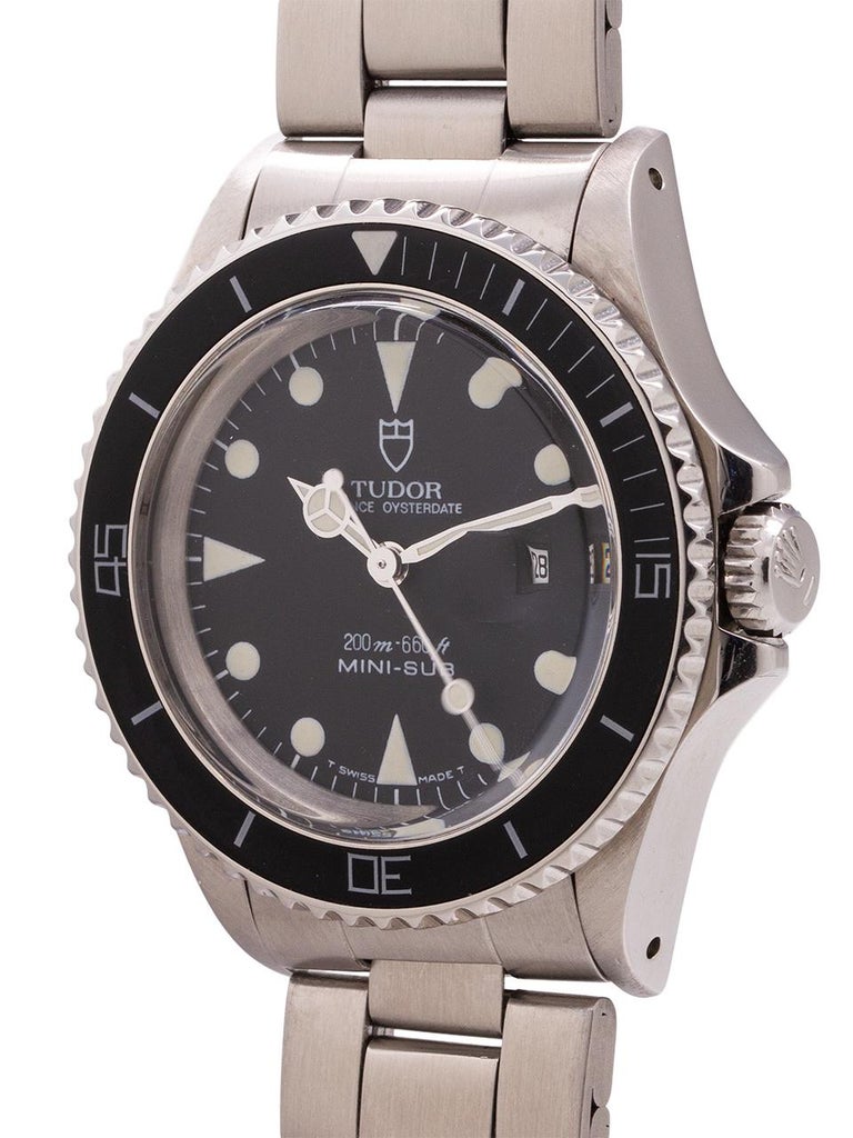 Tudor Stainless Steel Mini-Sub self winding Wristwatch Ref 73090, circa ...