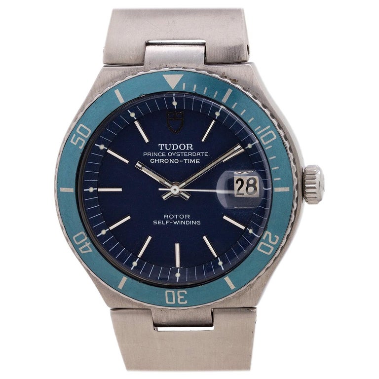 Tudor Stainless Steel Prince Diver’s Oysterdate Self-Winding Wristwatch ...