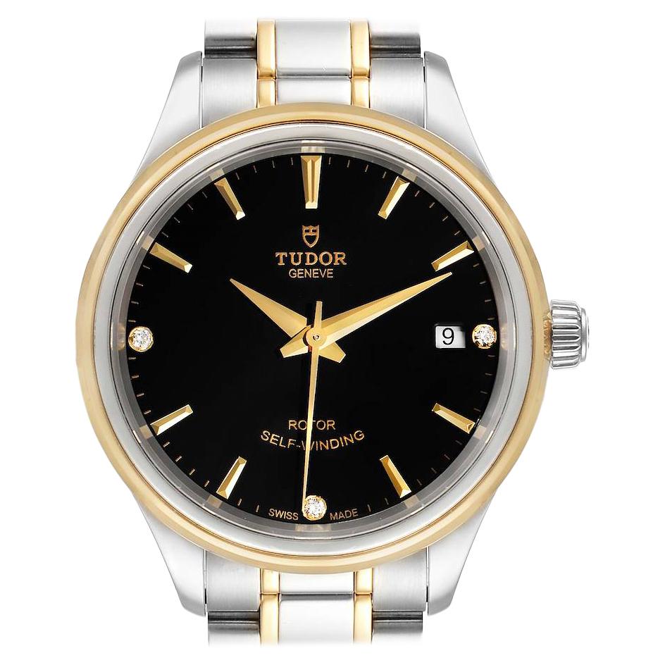 Tudor Style Silver Diamond Dial Steel Ladies Watch M12100 Unworn For ...
