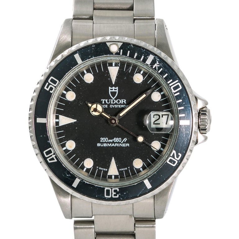 Tudor Submariner 75090, Black Dial, Certified and Warranty at 1stDibs ...