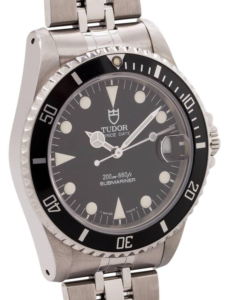 Tudor Stainless Steel Submariner self winding wristwatch Ref 75190 ...