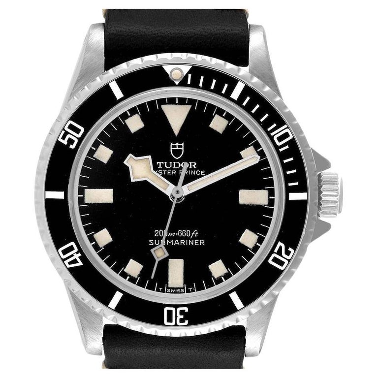 Tudor Submariner Snowflake Black Dial Steel Vintage Mens Watch 7016 For ...