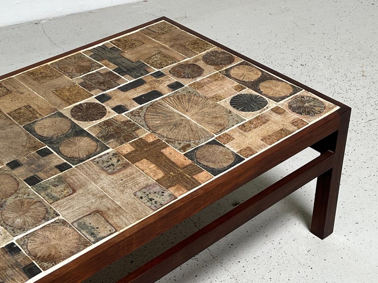 Tue Poulsen and Erik Wørtz Tile Coffee Table by Willy Beck at 1stDibs