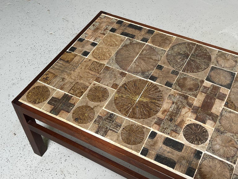 Tue Poulsen and Erik Wørtz Tile Coffee Table by Willy Beck at 1stDibs