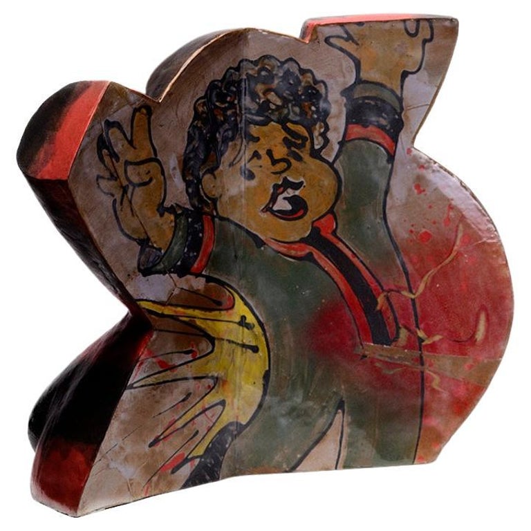 Tuffy Made Safe in Stoneware and Glaze by Malcolm Mobutu Smith For Sale ...