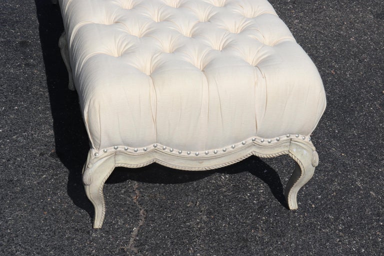 Tufted Fancy Formal French Louis XV Rope and Tassel Window Bench ...