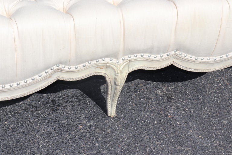 Tufted Fancy Formal French Louis XV Rope and Tassel Window Bench ...