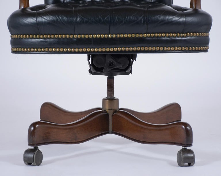 Tufted Leather Office Chair at 1stDibs | tufted leather desk chair