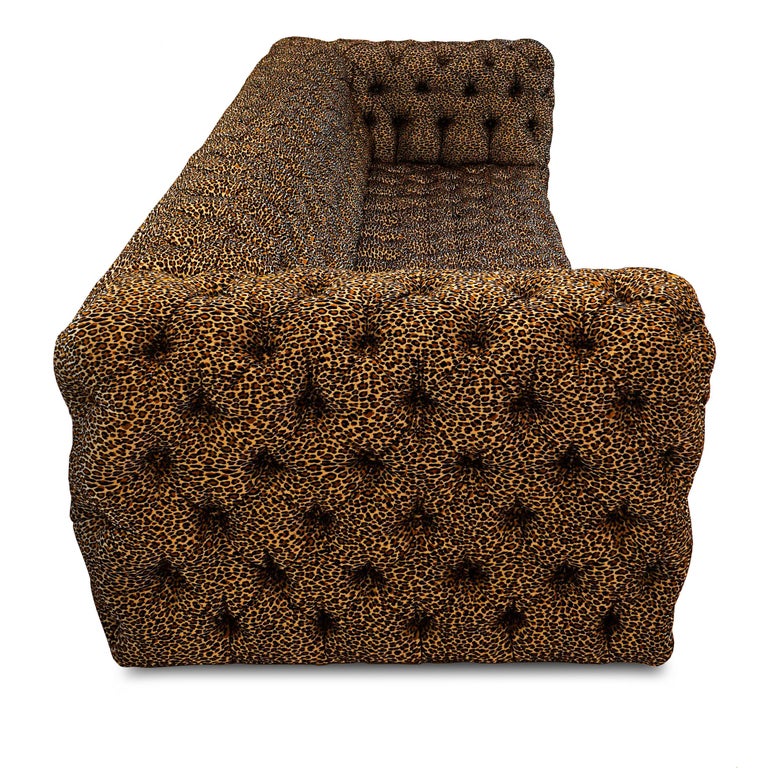 Tufted Leopard Print Sofa For Sale at 1stDibs | leopard print couch ...