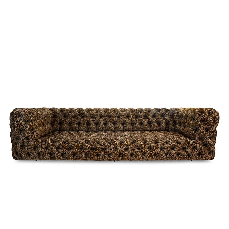 Tufted Leopard Print Sofa For Sale at 1stDibs | leopard print couch ...
