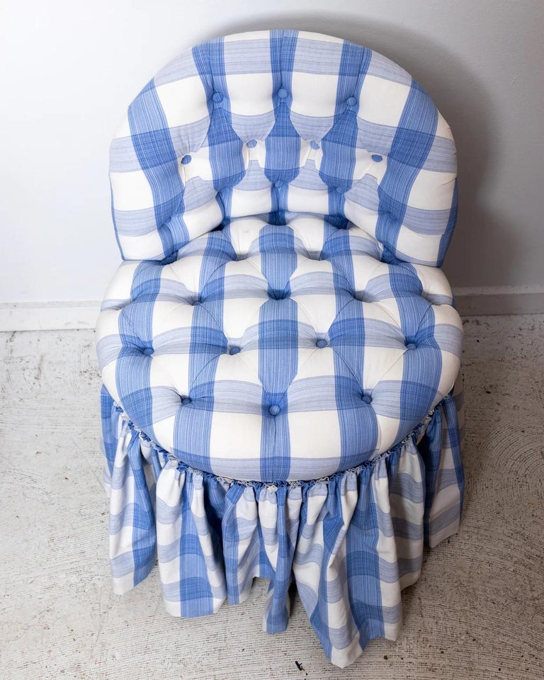 Tufted Slipper Chair For Sale at 1stDibs
