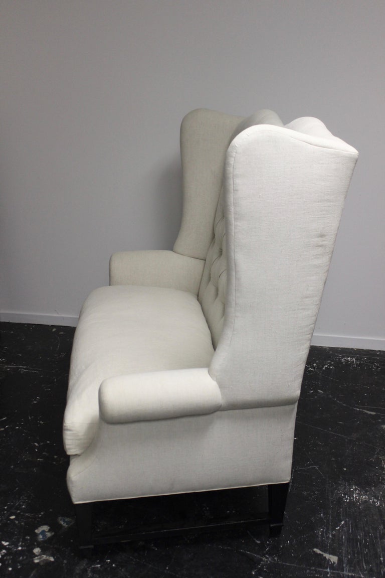 Tufted Wing Back Sofa For Sale at 1stDibs | wing back couch, winged ...
