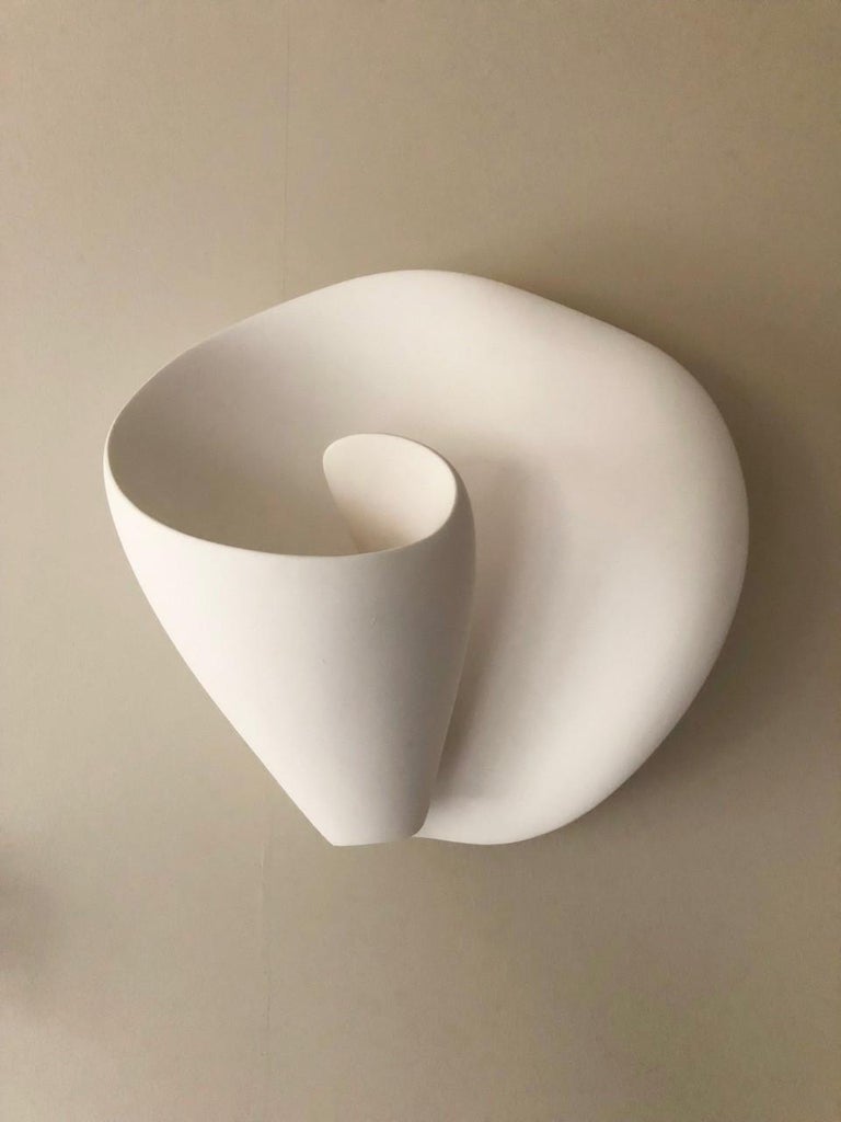 Tulip Contemporary Wall Sconce, Wall Light in White Plaster, Hannah ...