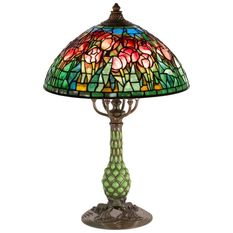 Tulip Table Lamp by Tiffany Studios at 1stDibs