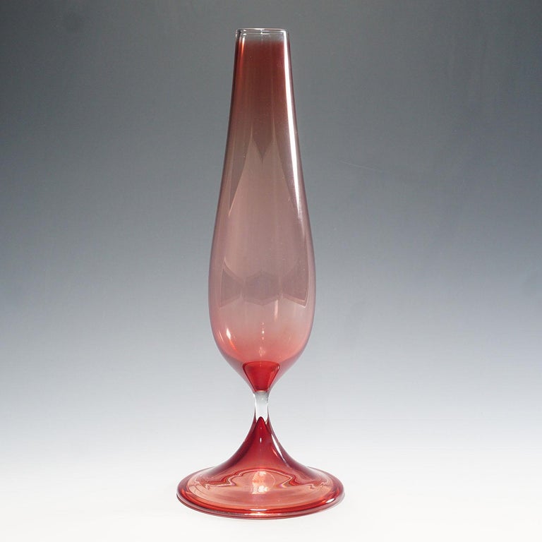 Tulip Vase by Nils Landberg for Orrefors, Sweden ca. 1957 For Sale at ...