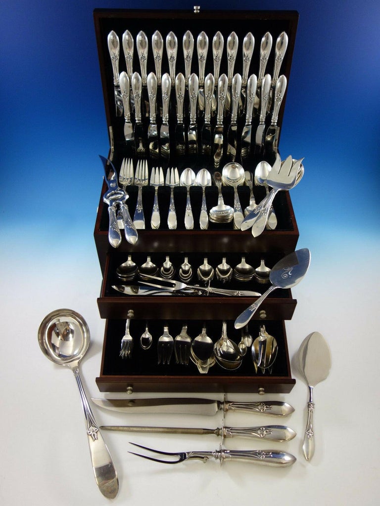 Tulipan by Fr. Smith Sterling Silver Flatware Set Service 194 Pieces ...