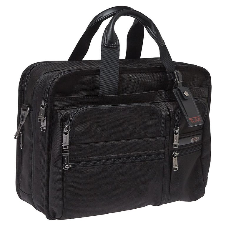 TUMI Black Nylon Gen 4.2 Expandable Organizer Laptop Briefcase at ...