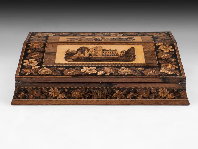 Tunbridge Ware Antique Writing Slope Tonbridge Castle, 19th Century at ...