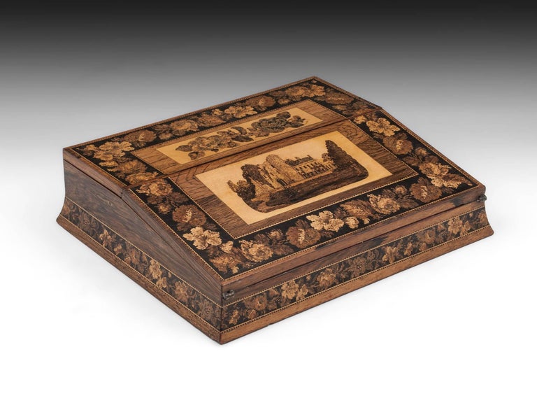 Tunbridge Ware Antique Writing Slope Tonbridge Castle, 19th Century at ...