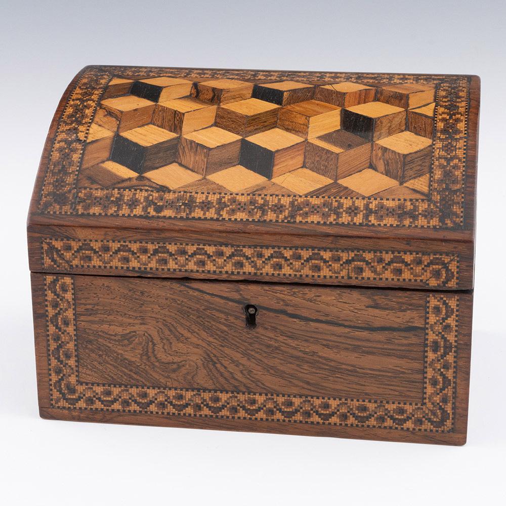 Tunbridge Ware Stationery Box by William Upton c1860 For Sale at 1stDibs
