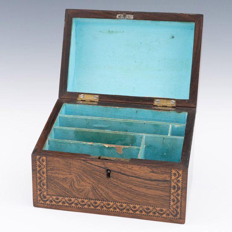 Tunbridge Ware Stationery Box by William Upton c1860 For Sale at 1stDibs