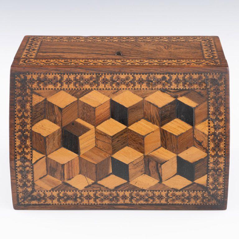 Tunbridge Ware Stationery Box by William Upton c1860 For Sale at 1stDibs