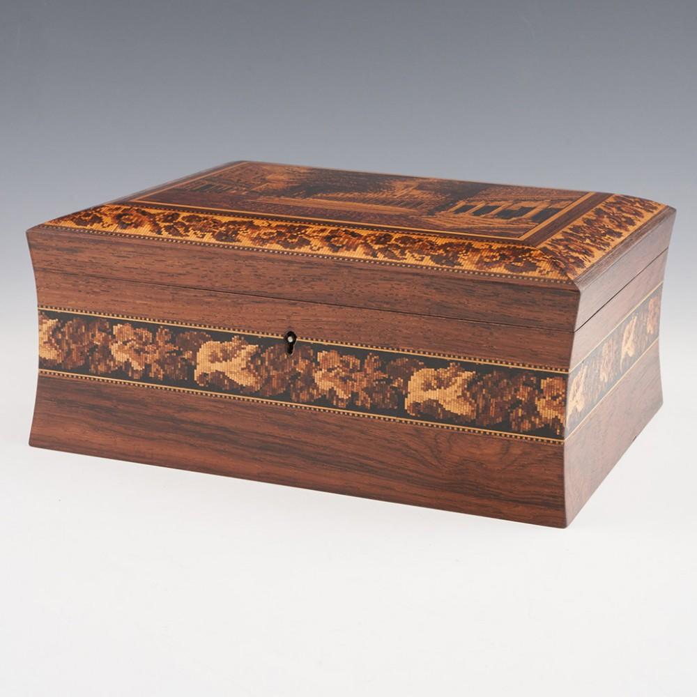 Tunbridge Ware Stationery Box Depicting The Pantiles by Henry Hollamby ...