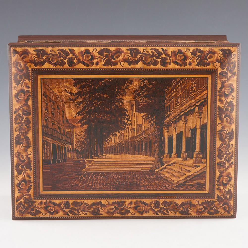 Tunbridge Ware Stationery Box Depicting The Pantiles by Henry Hollamby ...