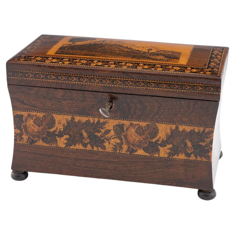 Tunbridge Ware Tea Caddy by Thomas Barton c1870 For Sale at 1stDibs