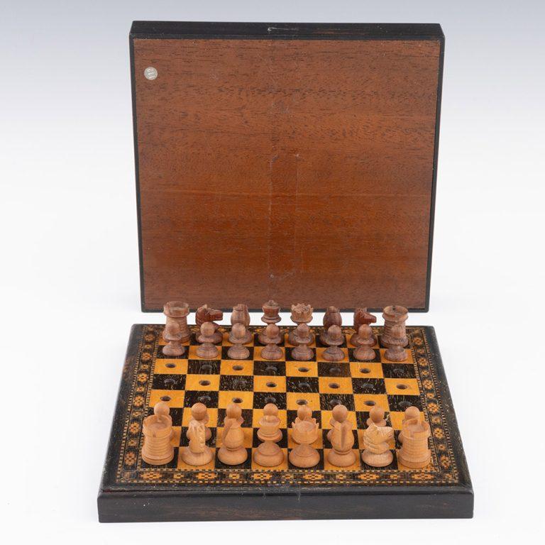 Tunbridge Ware Travelling Chess Set by Thomas Barton c1880 For Sale at ...