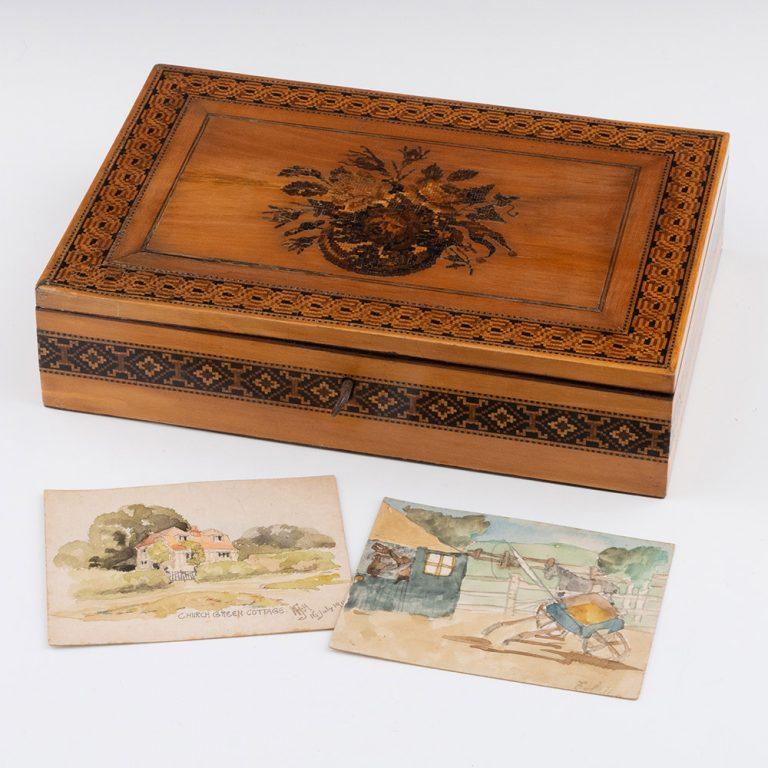 Tunbridge Ware Writing Box by Edmund Nye c1860 For Sale at 1stDibs