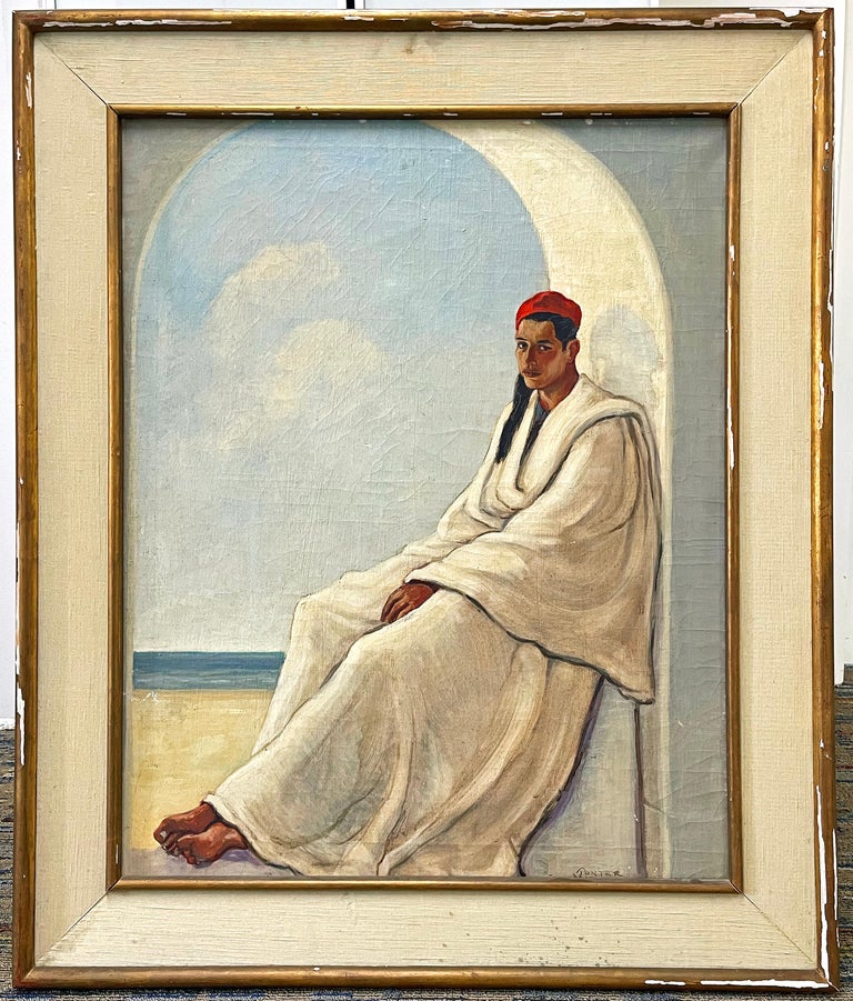 "Tunisian Young Man with Chechia," Striking Oil Painting by Woodruff ...