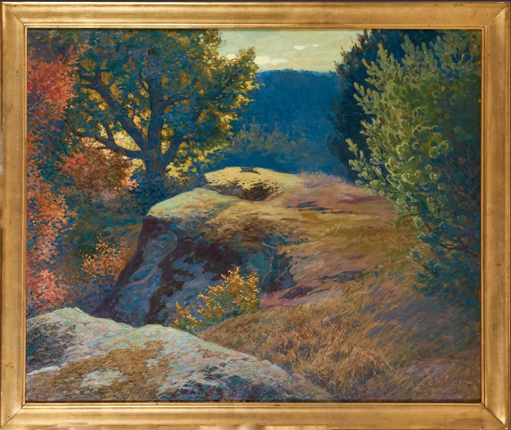 Ture Lennart Nyblom - Lennart Nyblom, Fall Sunset Landscape with Trees ...