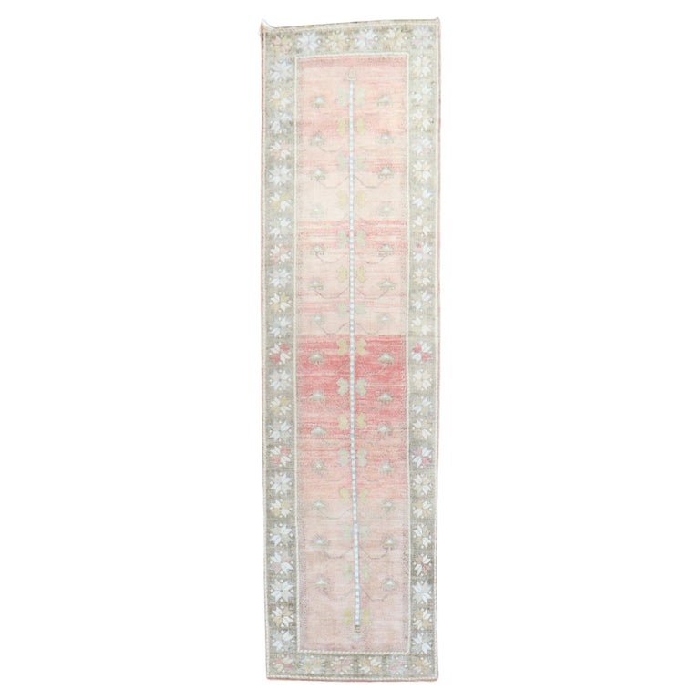 Turkish Anatolian Floral Feminine Runner For Sale at 1stDibs