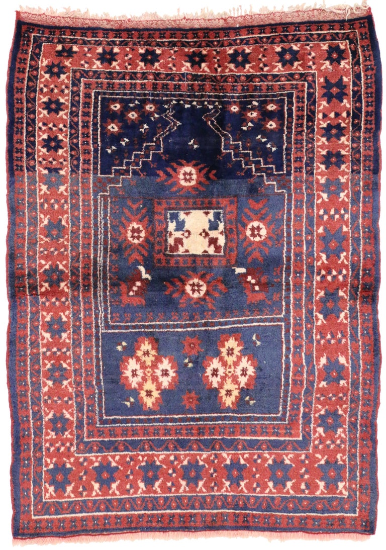 Vintage Turkish Anatolian Prayer Rug For Sale at 1stdibs