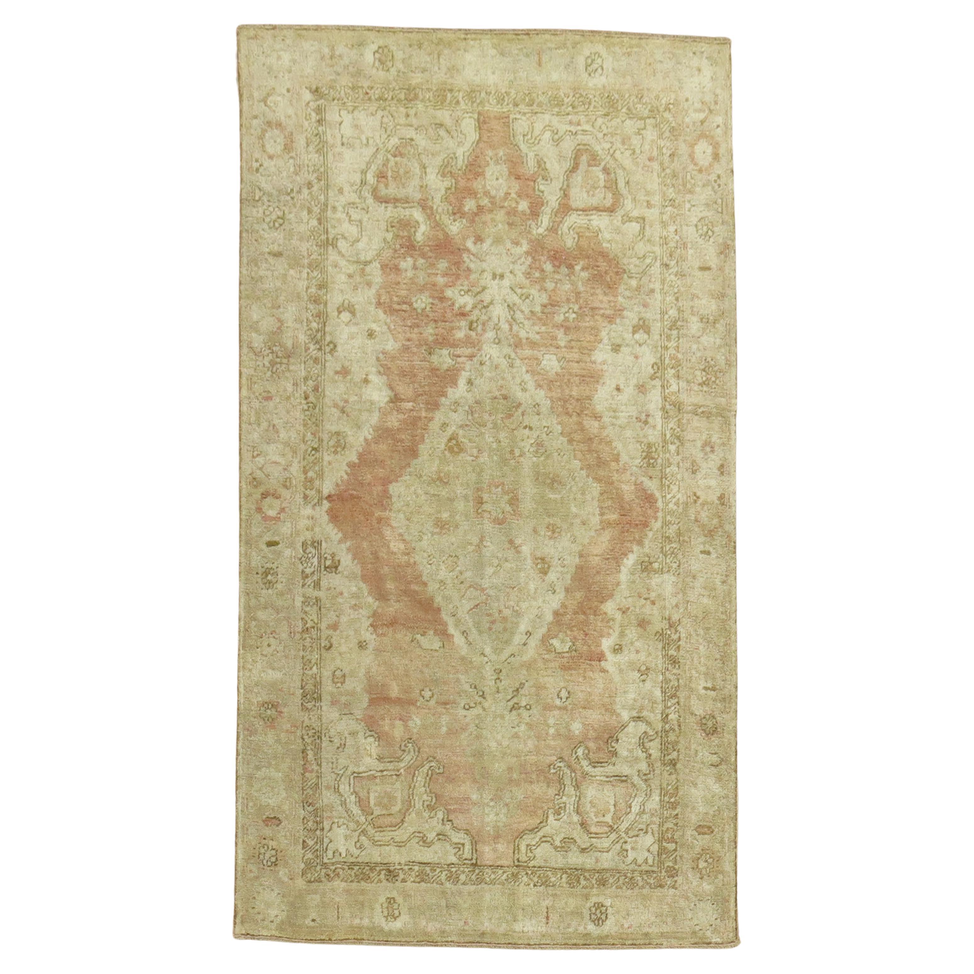 Angora Wool Oushak Rug For Sale at 1stDibs